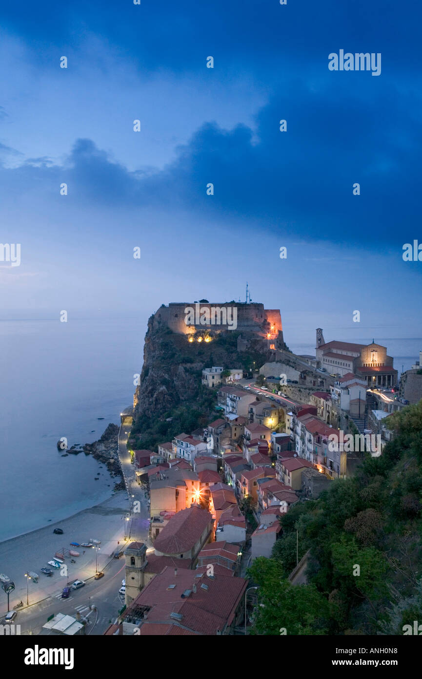 Town View with Castello Ruffo, Scilla, Calabria, Italy Stock Photo - Alamy