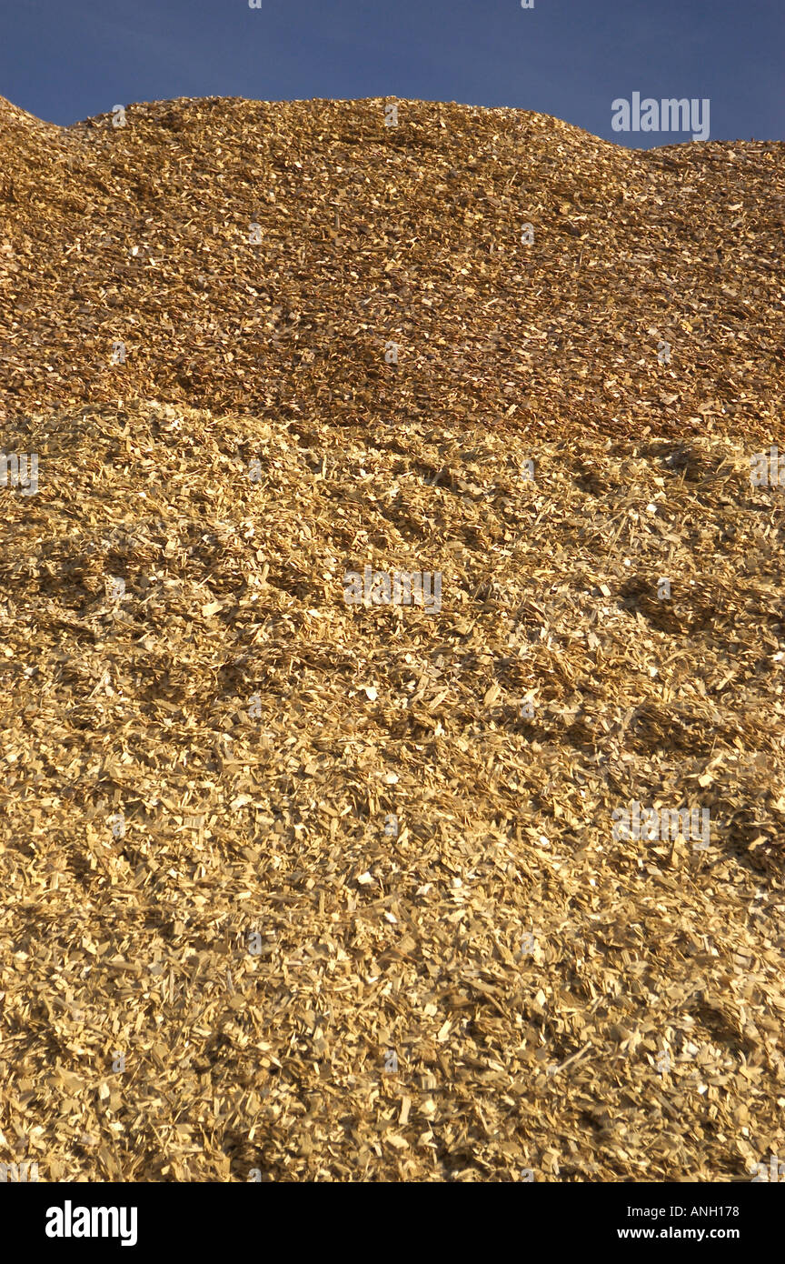 wood chip piles Stock Photo - Alamy