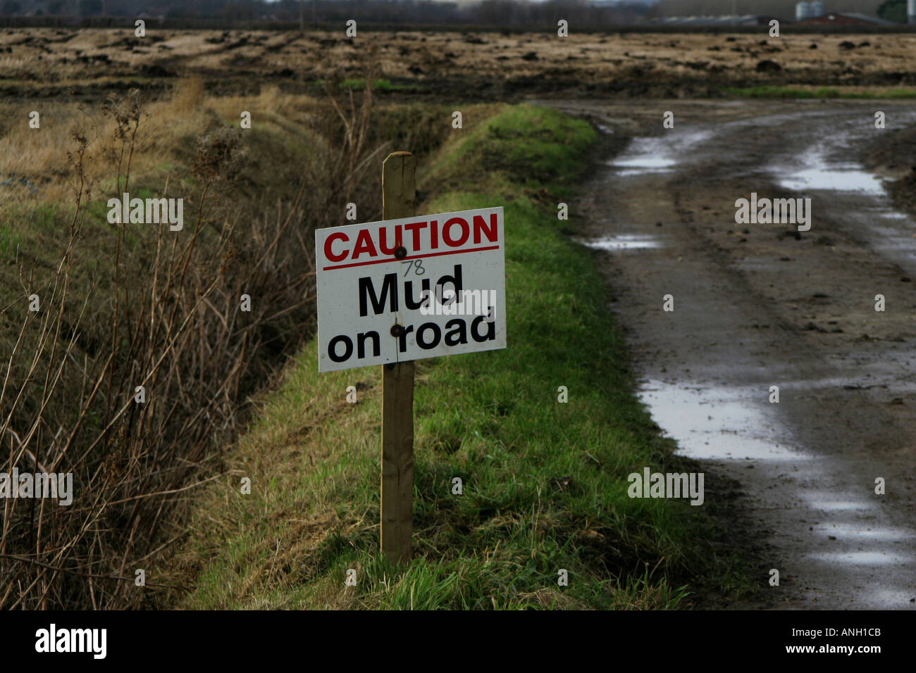 Mud on Road 3 Stock Photo - Alamy