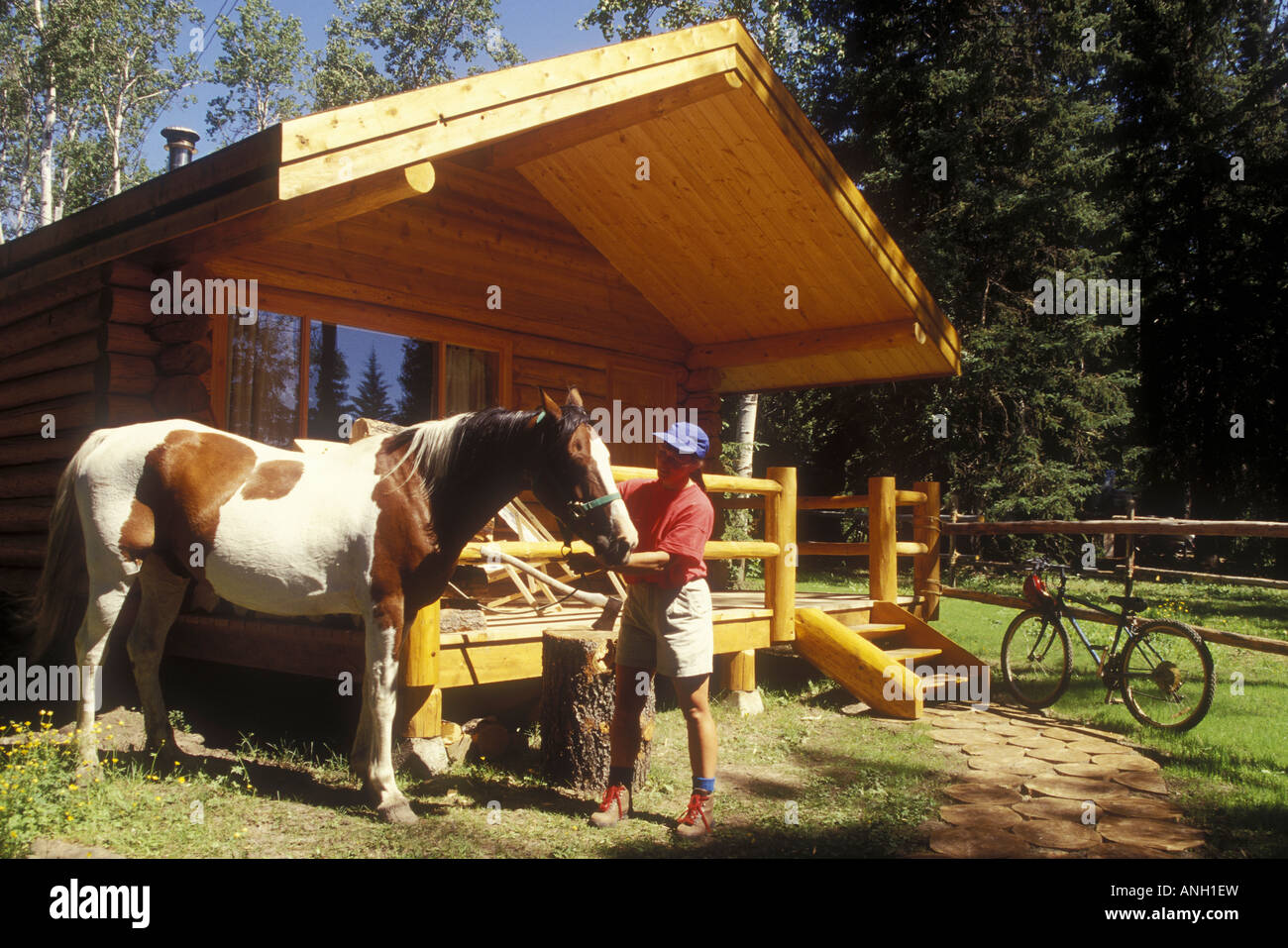 Guest Ranch, Ten-ee-ah Lodge, Spout Lake, Cariboo Country, British ...