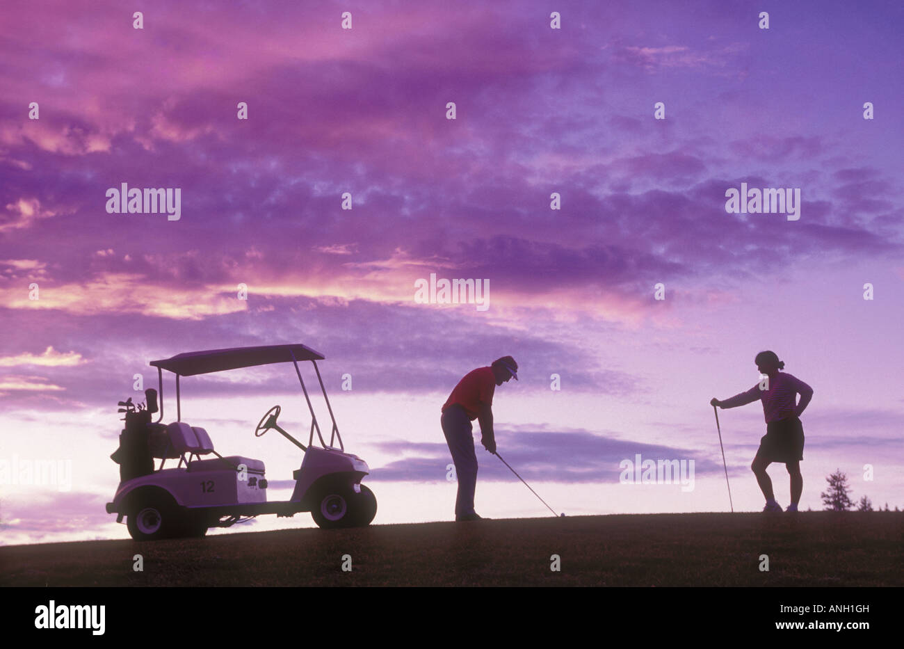 Golfing at 108 Mile Golf course, British Columbia, Canada Stock Photo ...