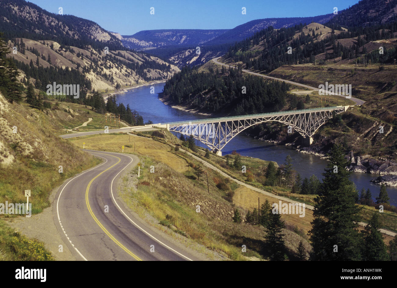 Highway 20, Sheep Creek Bridge, Fraser River, Cariboo-Chilcotin region ...