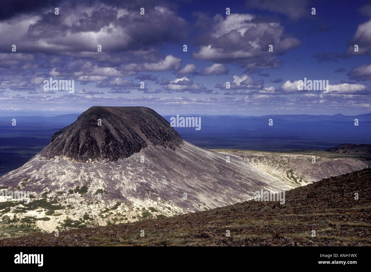 Volcanic cone in the Itcha Mountains, Chilcotin region, British ...
