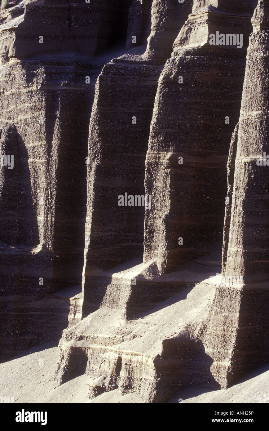 Erosion patterns Fraser River Canyon, British Columbia, Canada Stock ...