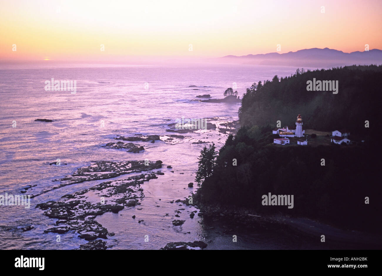 Cape Beale Lighthouse marks the entrance to Barkley Sound, on the West ...