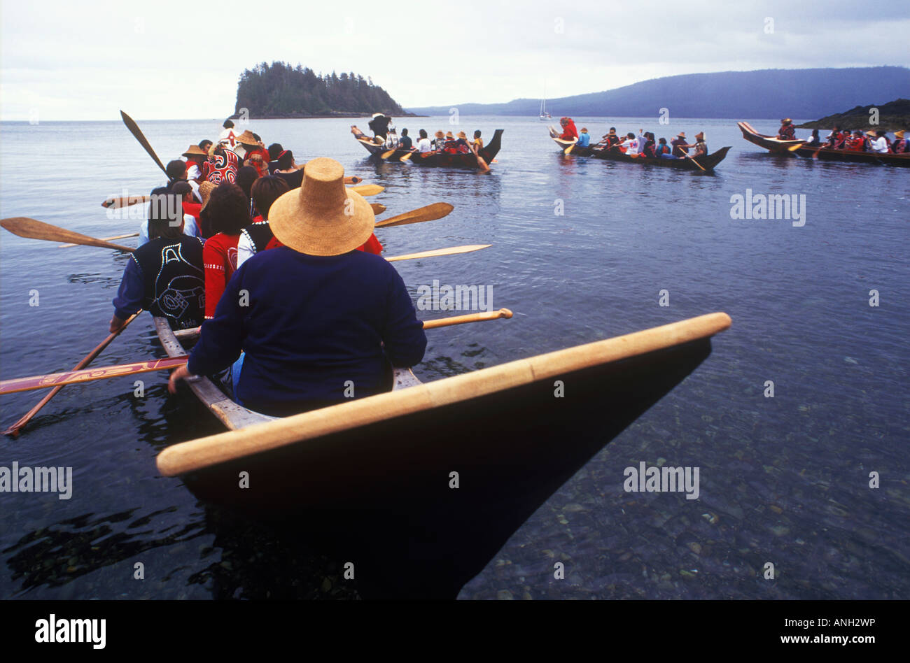 Haida war canoes, Haida Gwaii, British Columbia, Canada Stock Photo - Alamy