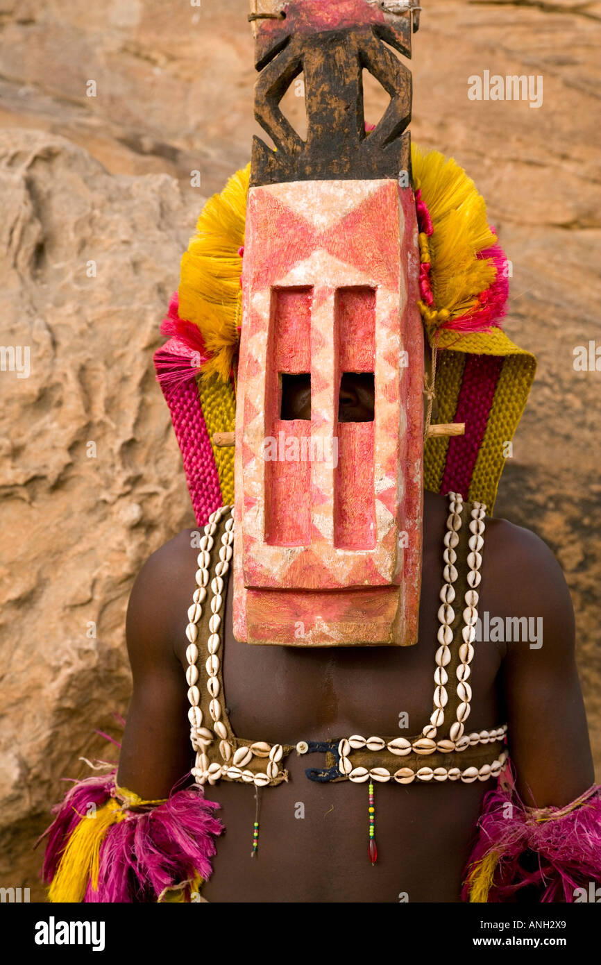 Masked Ceremonial Dogon Dancers, Sangha, Dogon Country, Mali Stock ...