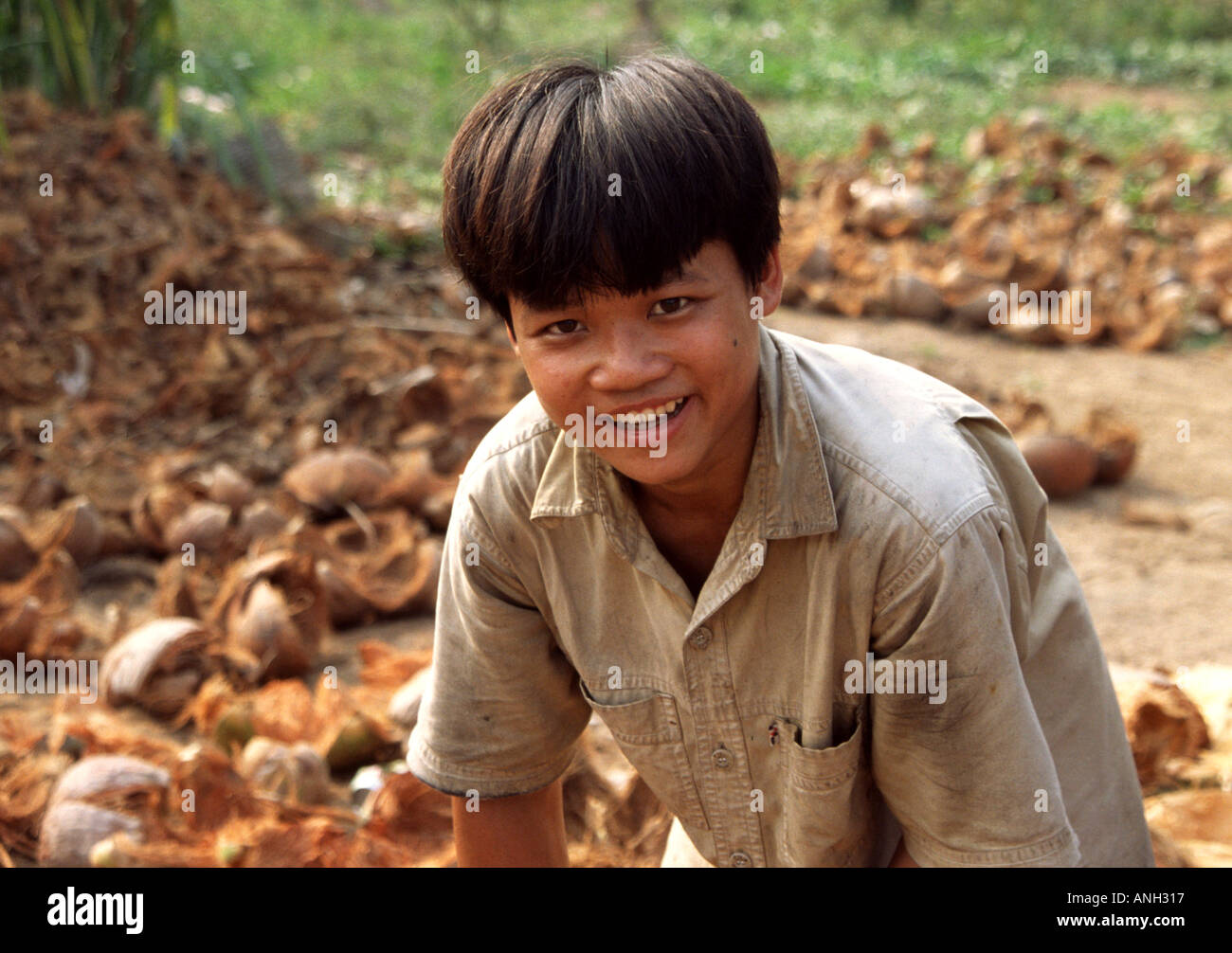 A Smiling Vietnamese boy Stock Photo - Alamy