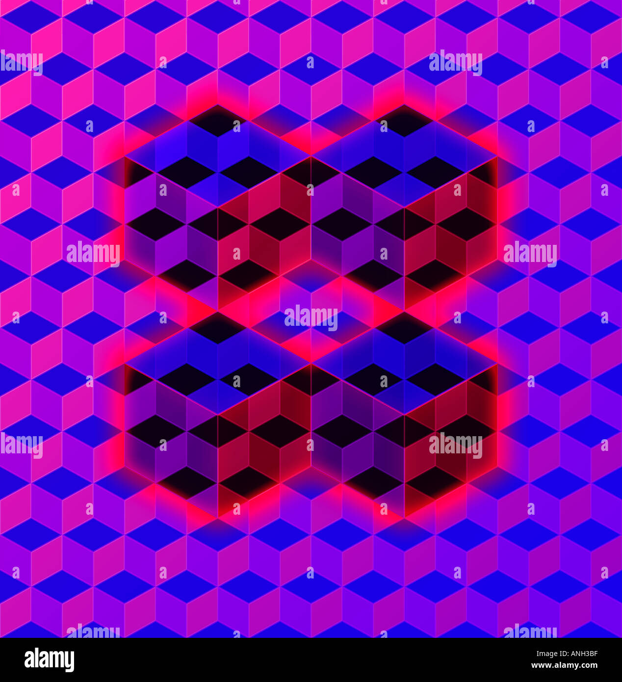 The cube. Box shapes within box shapes. Abstract, Colourfull ...