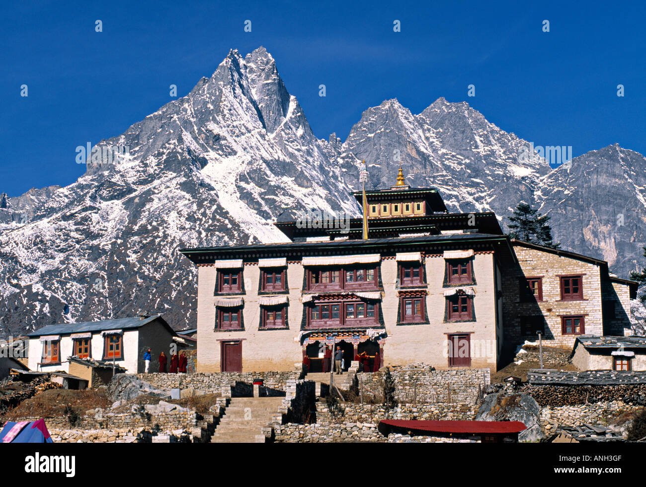 Buddhist Monastery, Tengboche, Khumbu Valley, Sagamartha NP, Nepal ...