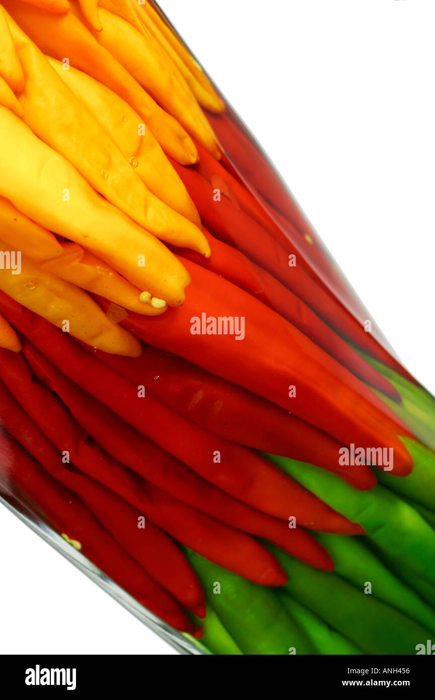 Jar hot green yellow peppers hi-res stock photography and images - Alamy
