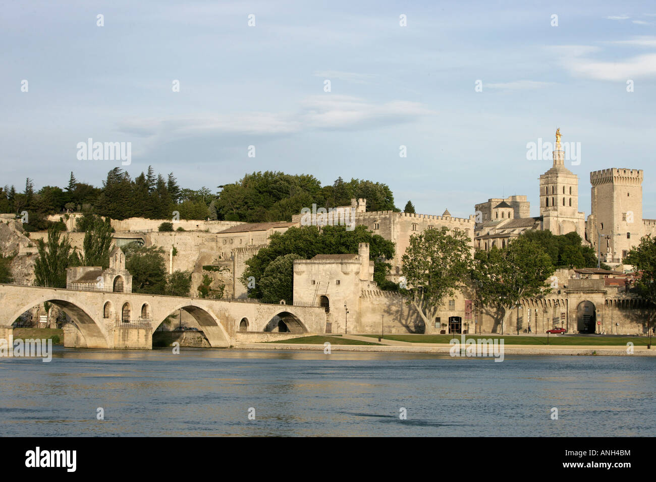 Avignon, View of the Palace of the Popes the Cathedral of Avignon and ...