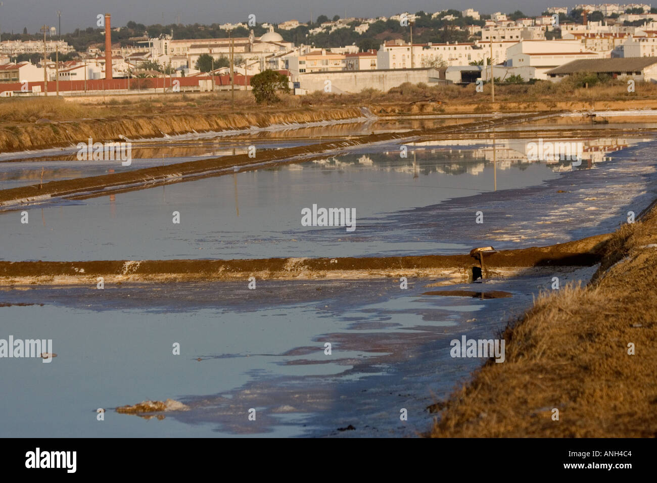 Salt pans Tavira Algarve Stock Photo - Alamy