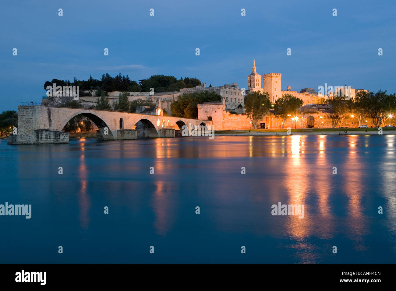 Avignon, View of the Palace of the Popes the Cathedral of Avignon and ...