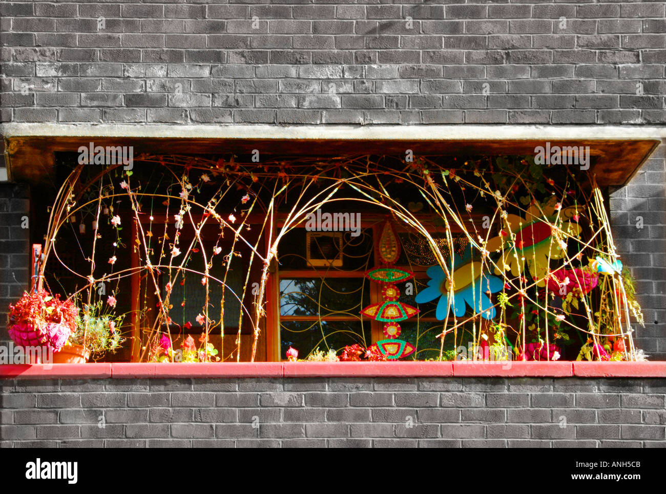 Colourful balcony in block of flats Beswick Manchester UK Europe Stock ...