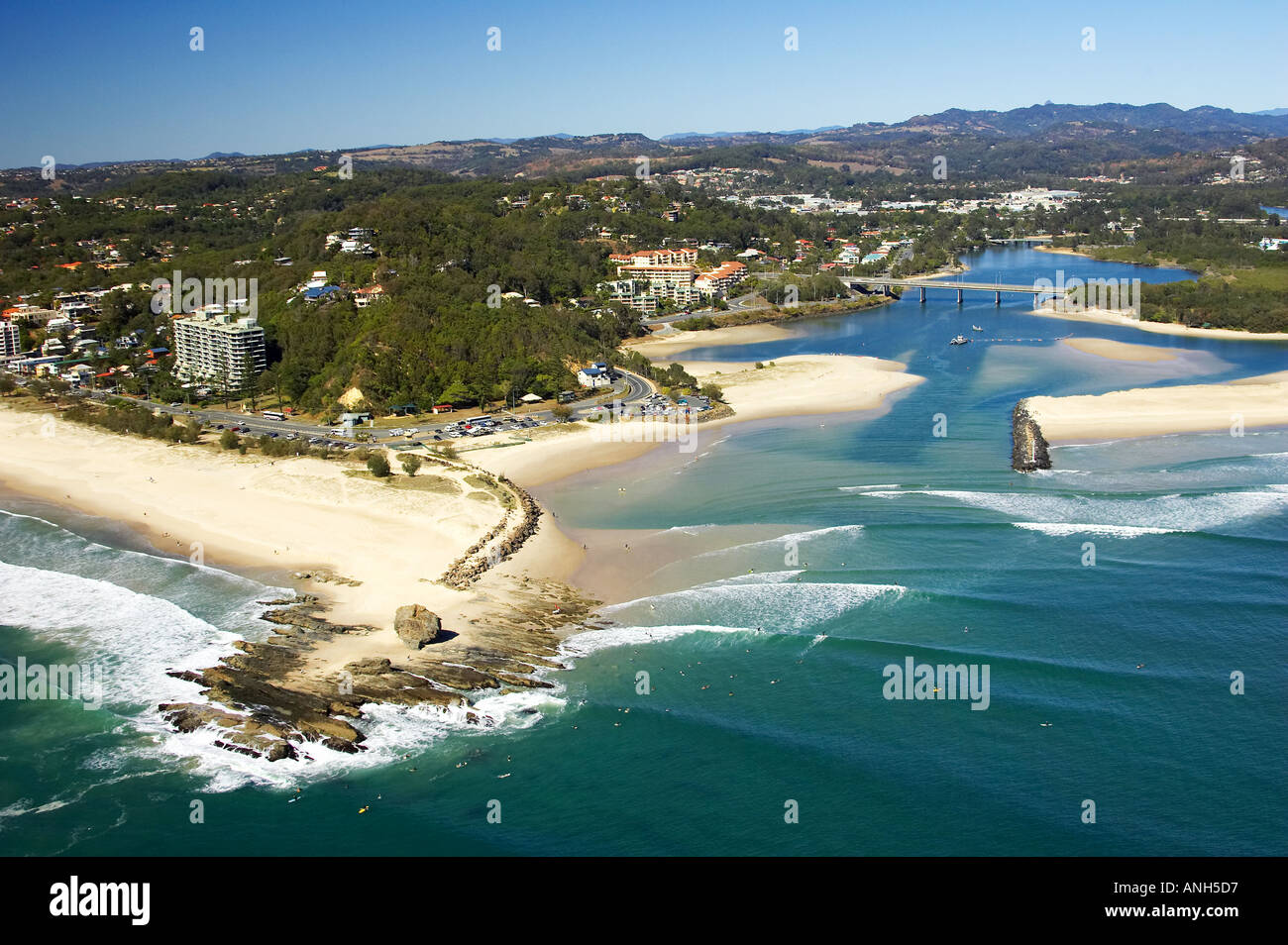 Currumbin Creek Gold Coast Australia aerial Stock Photo - Alamy