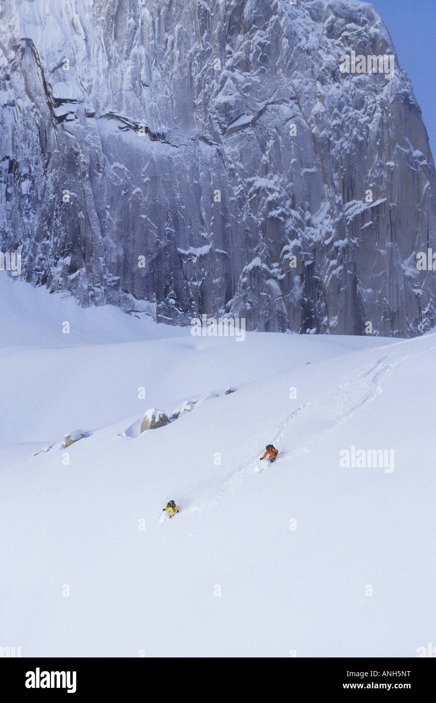 Ski touring the in the Bugaboo Mountains, British Columbia, Canada ...
