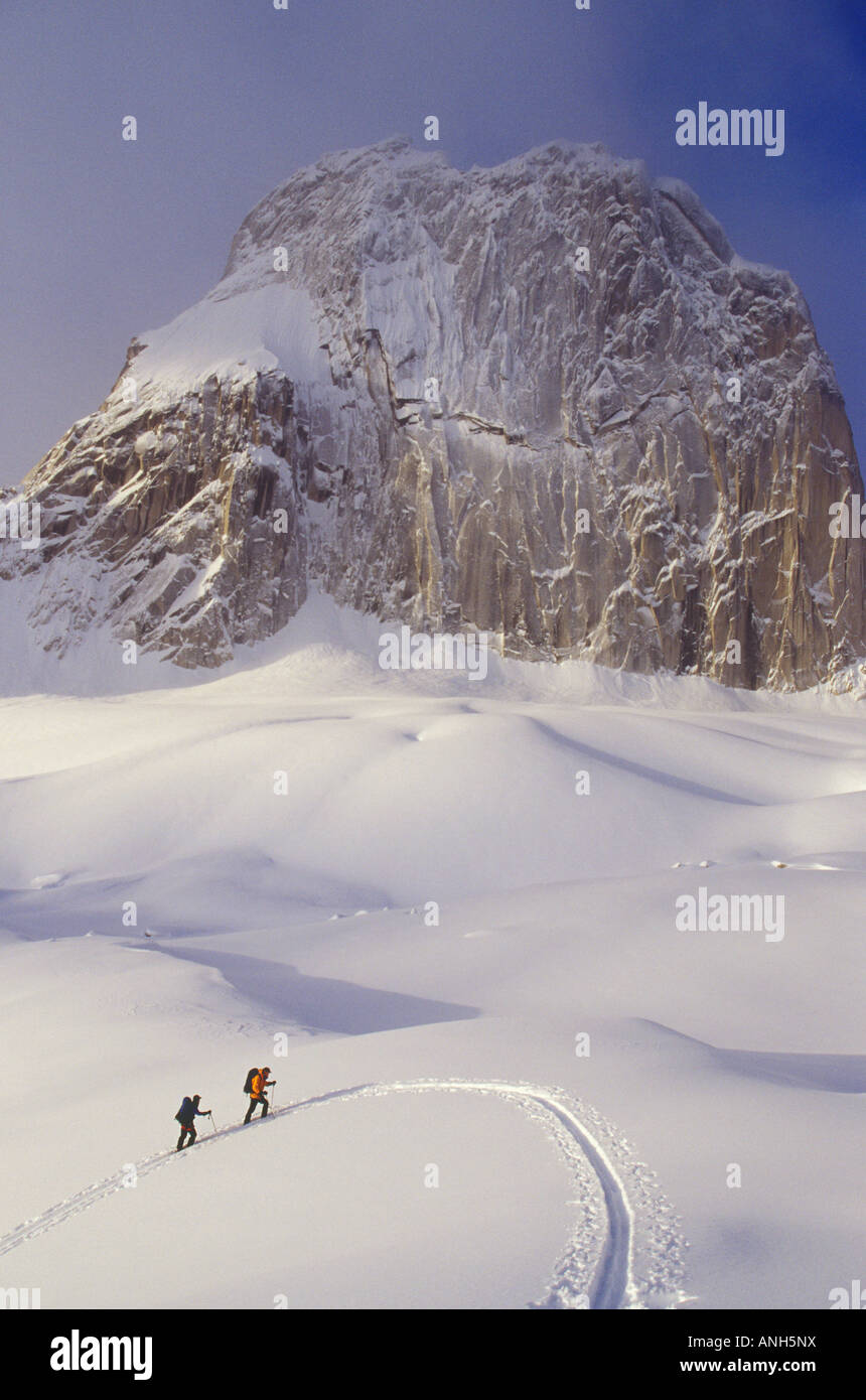 Backcountry skiers ski touring in bugaboo glacier provincial park hi ...
