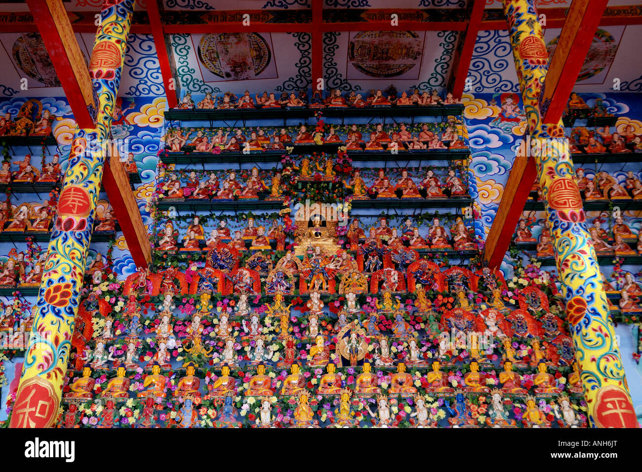 many Buddha in the Temple Stock Photo - Alamy