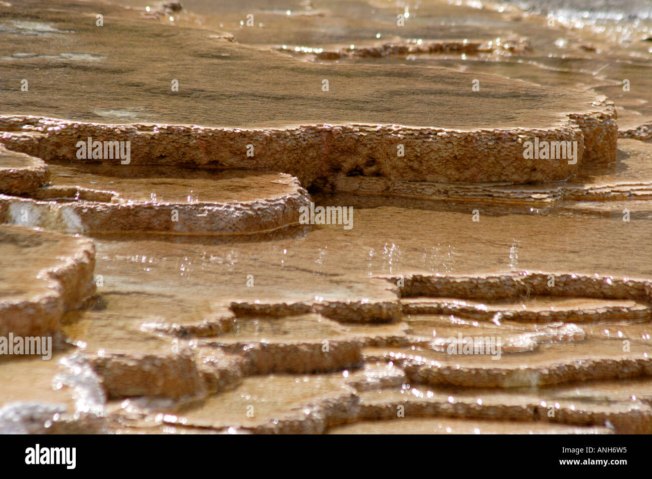 Layers of rock with falling water hi-res stock photography and images ...