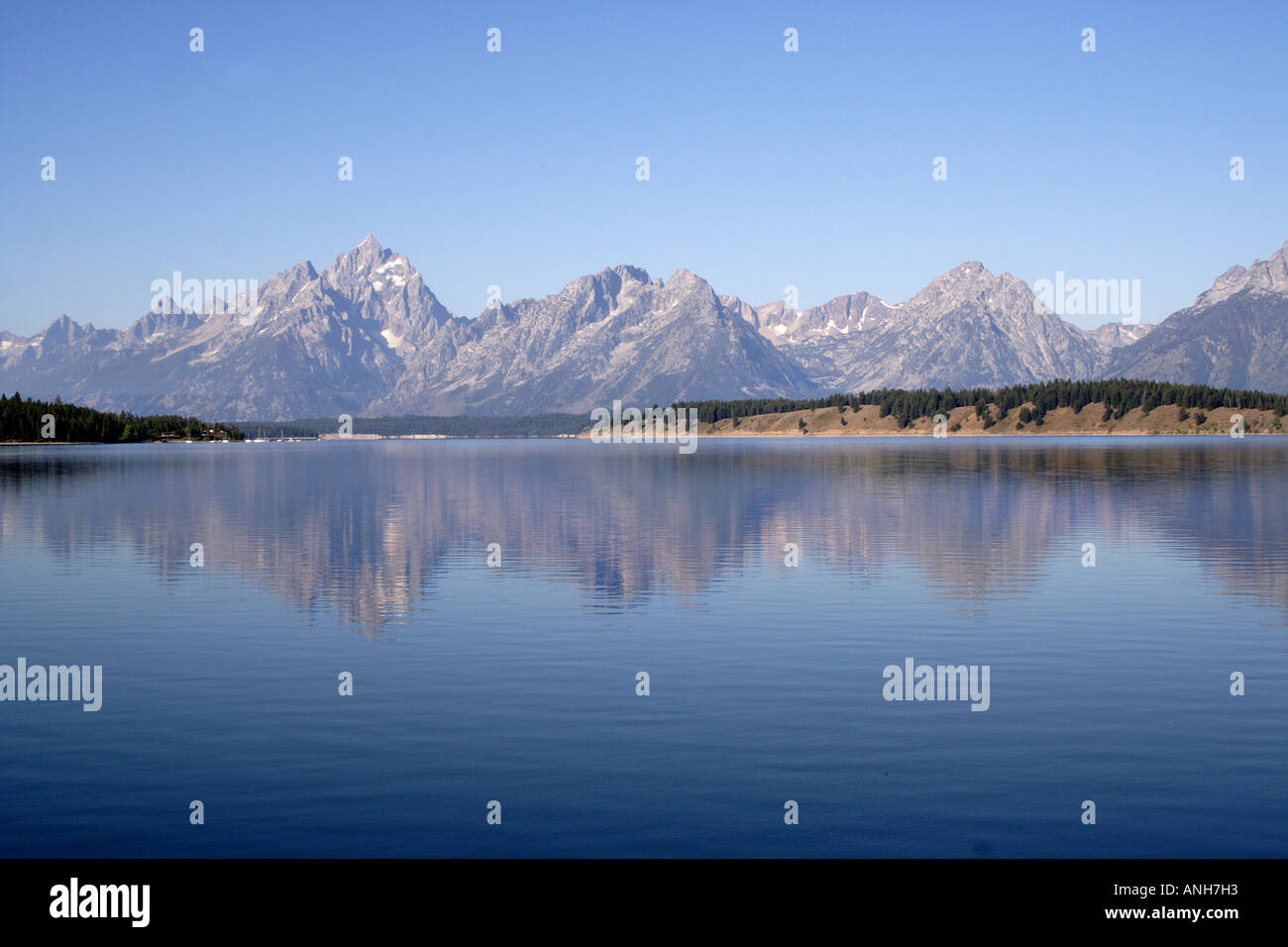 Jackson Lake and Grand Teton Mountains, Grand Tetons National Park ...