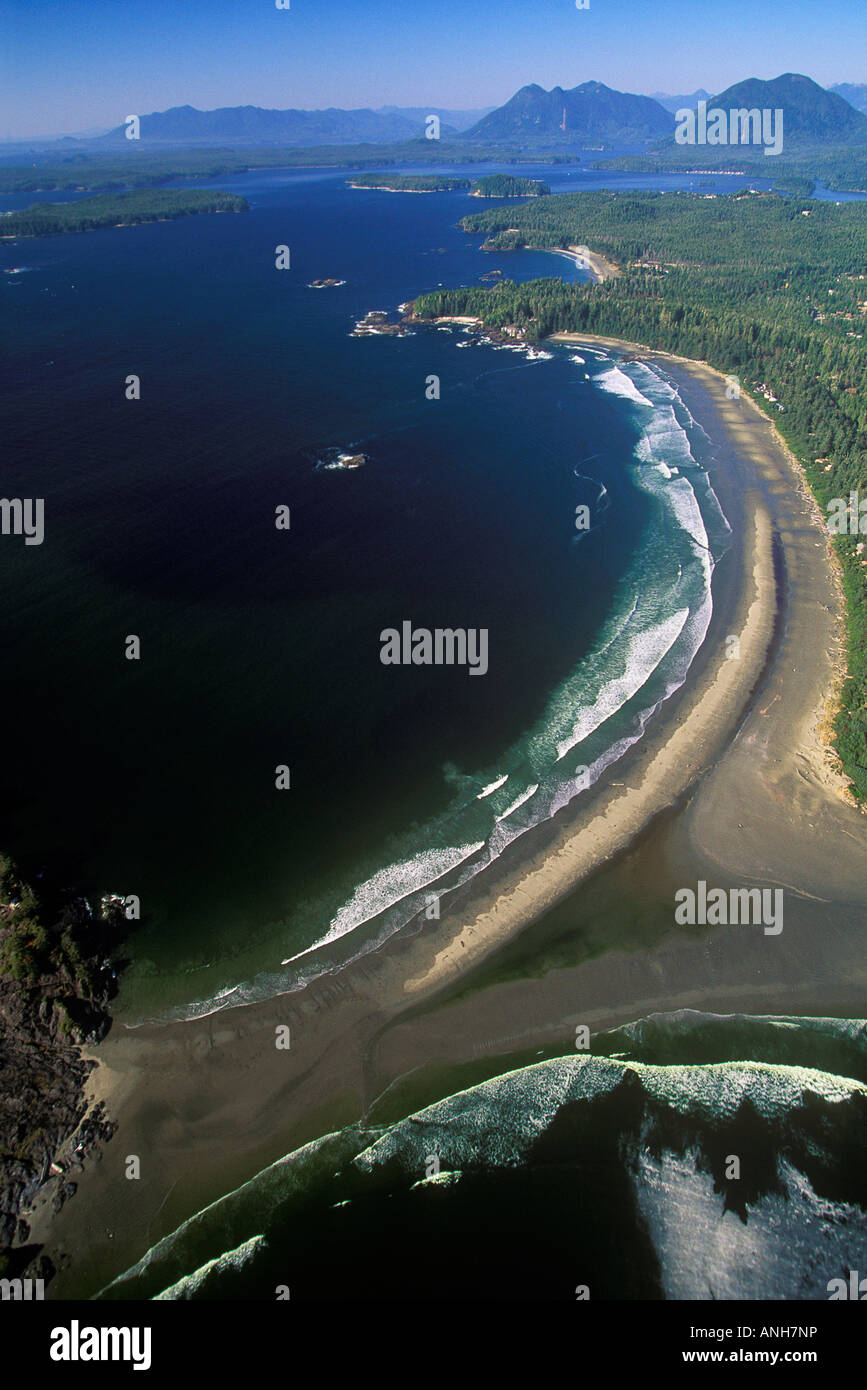 Aerial of Long Beach, Pacific Rim National Park, British Columbia ...