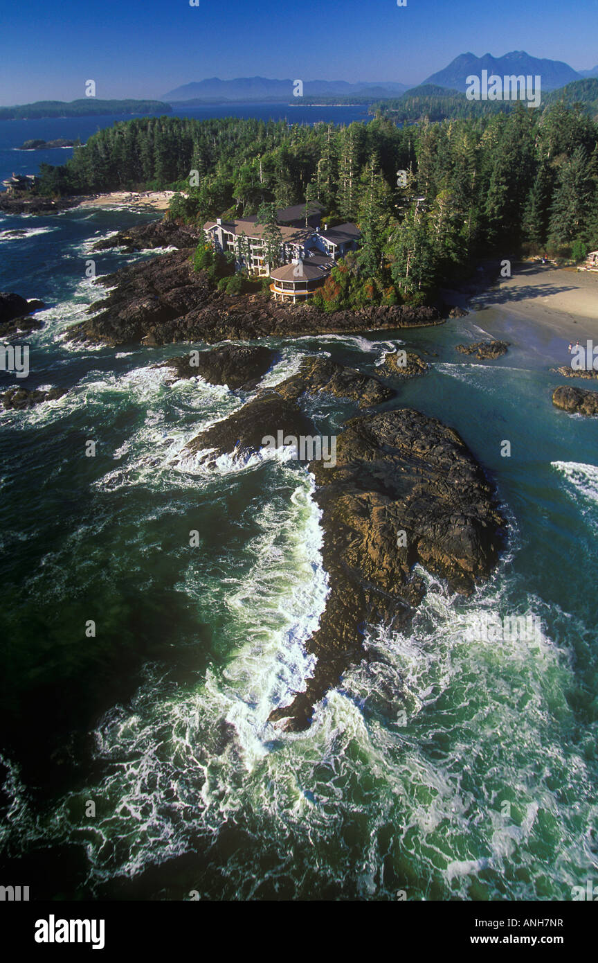 Aerial of Long Beach, Pacific Rim National Park, British Columbia ...