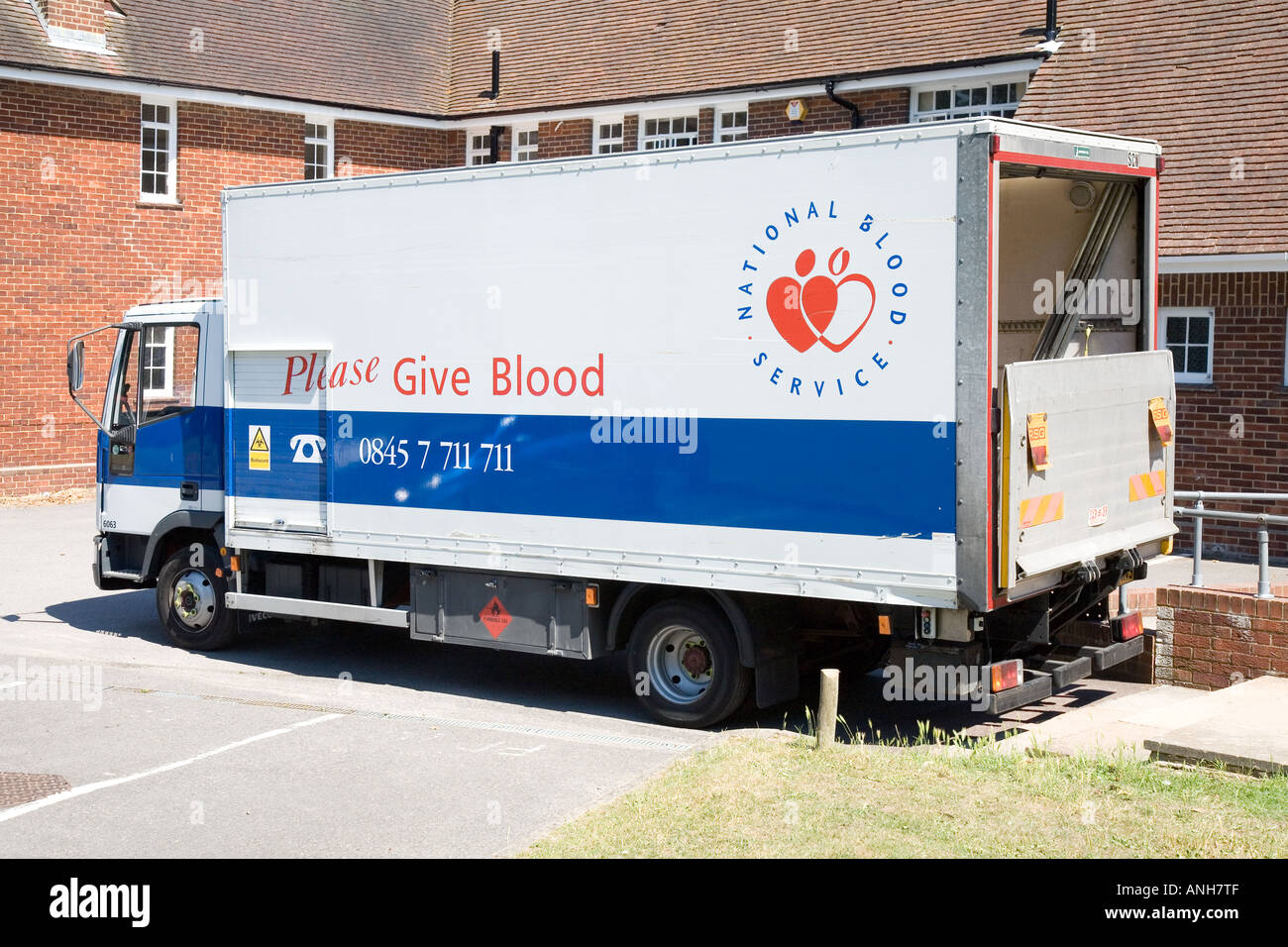 National Blood Service Donation Lorry UK Stock Photo - Alamy