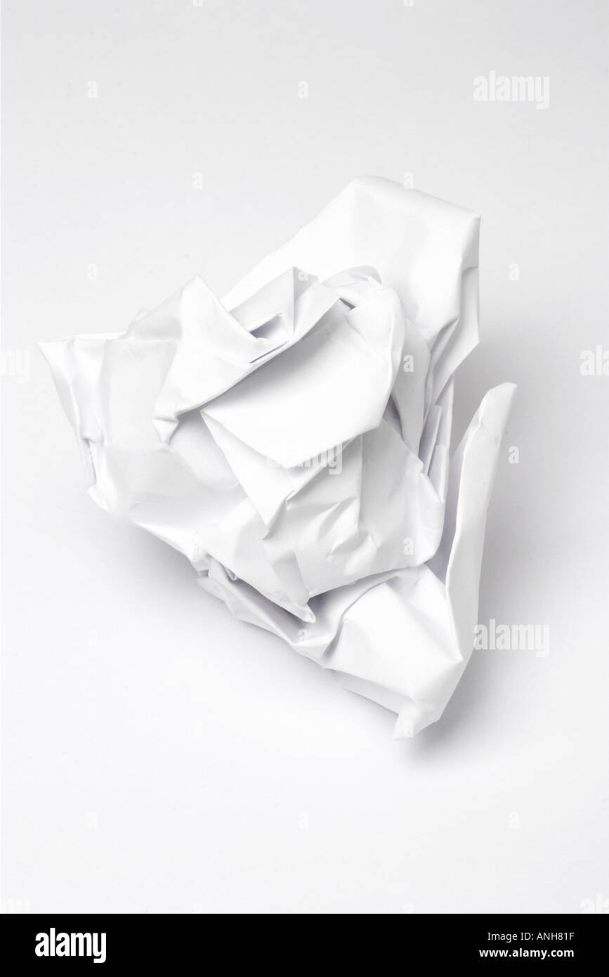 Rumpled piece of paper Stock Photo - Alamy