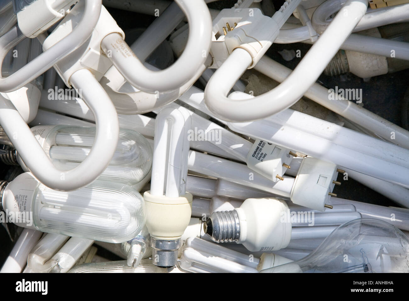 Electric Lamp recycling bin Stock Photo - Alamy