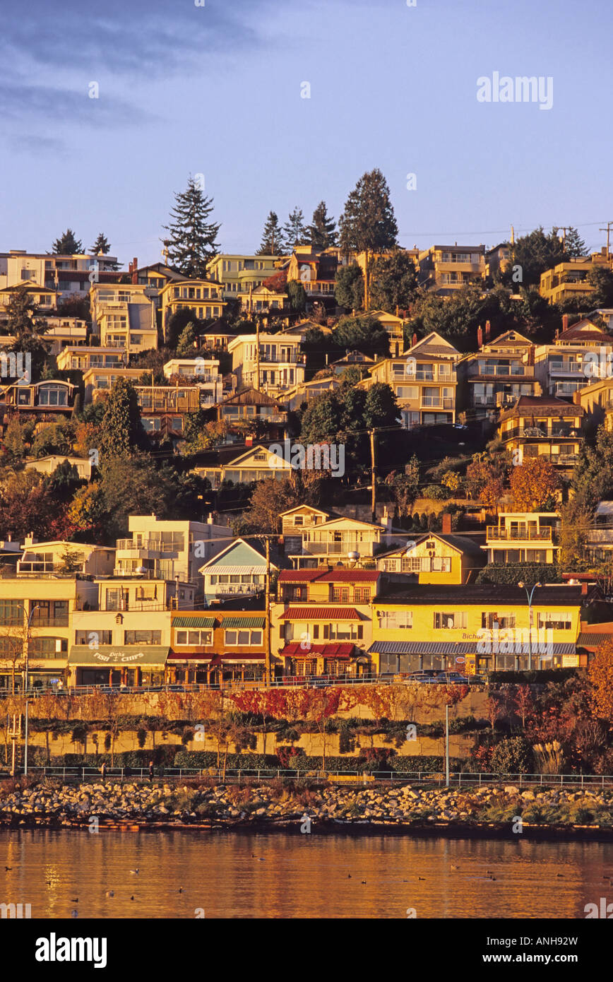 The beach town clings to the slopes of the Semiahmoo Peninsula above ...