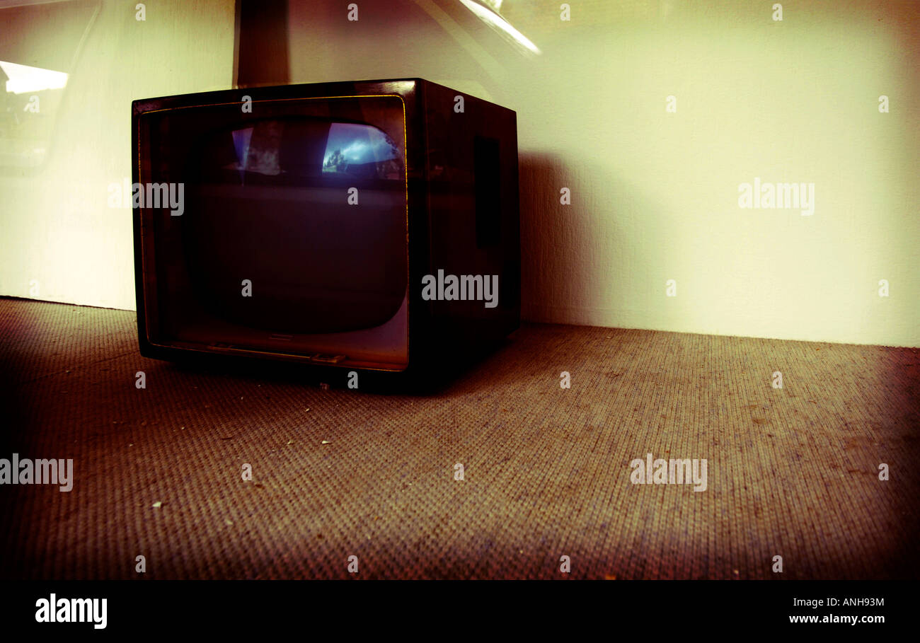 retro vintage tv set telly television brow lomo holga effect old ...