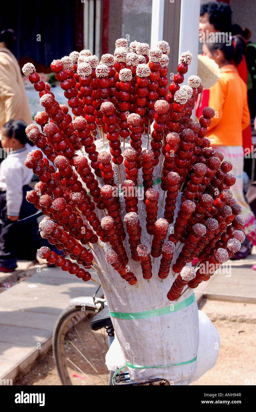 use hawthorn with sugar together make sugar stick Stock Photo - Alamy