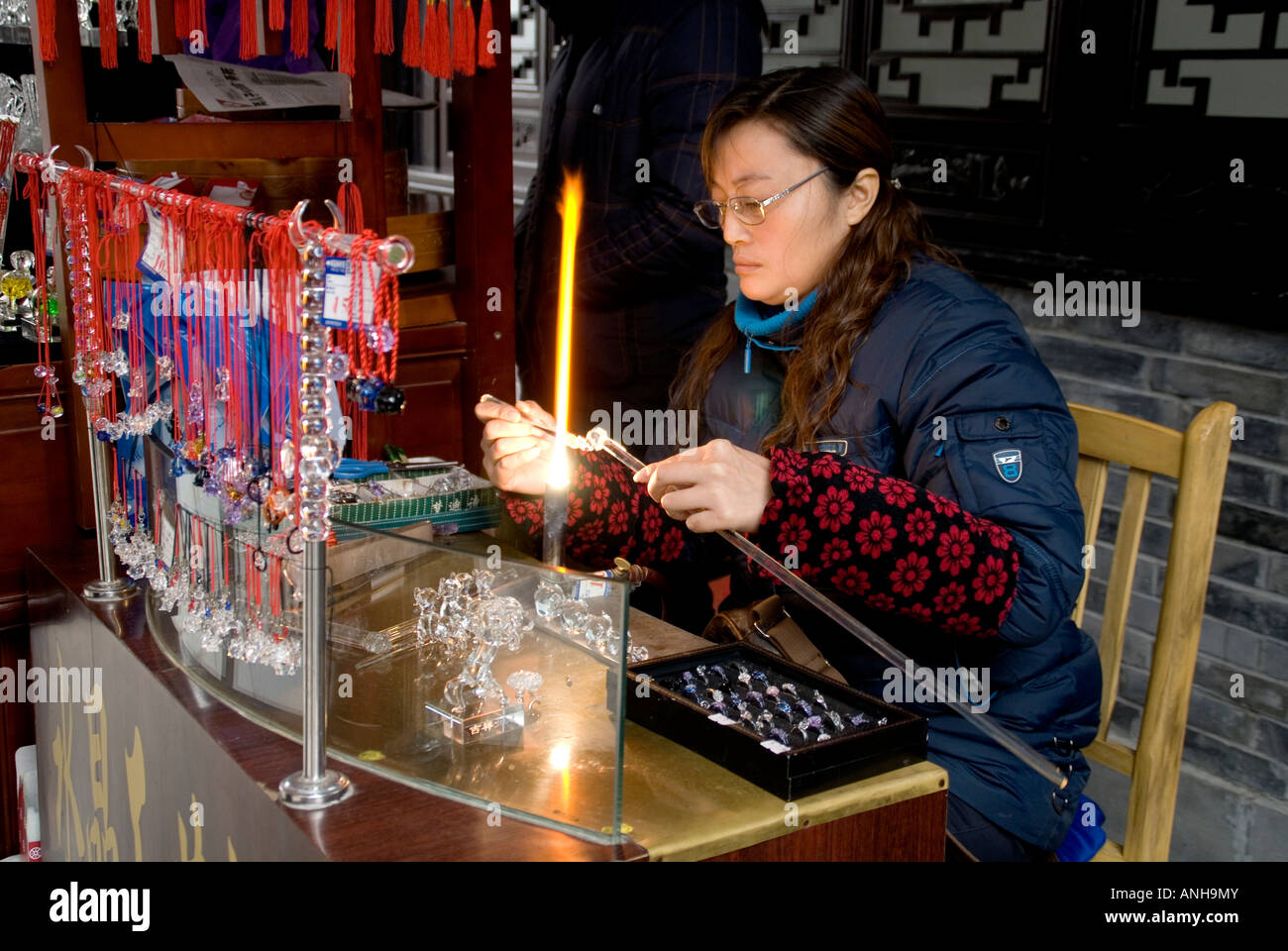 A chinese woman doing handwork Stock Photo - Alamy