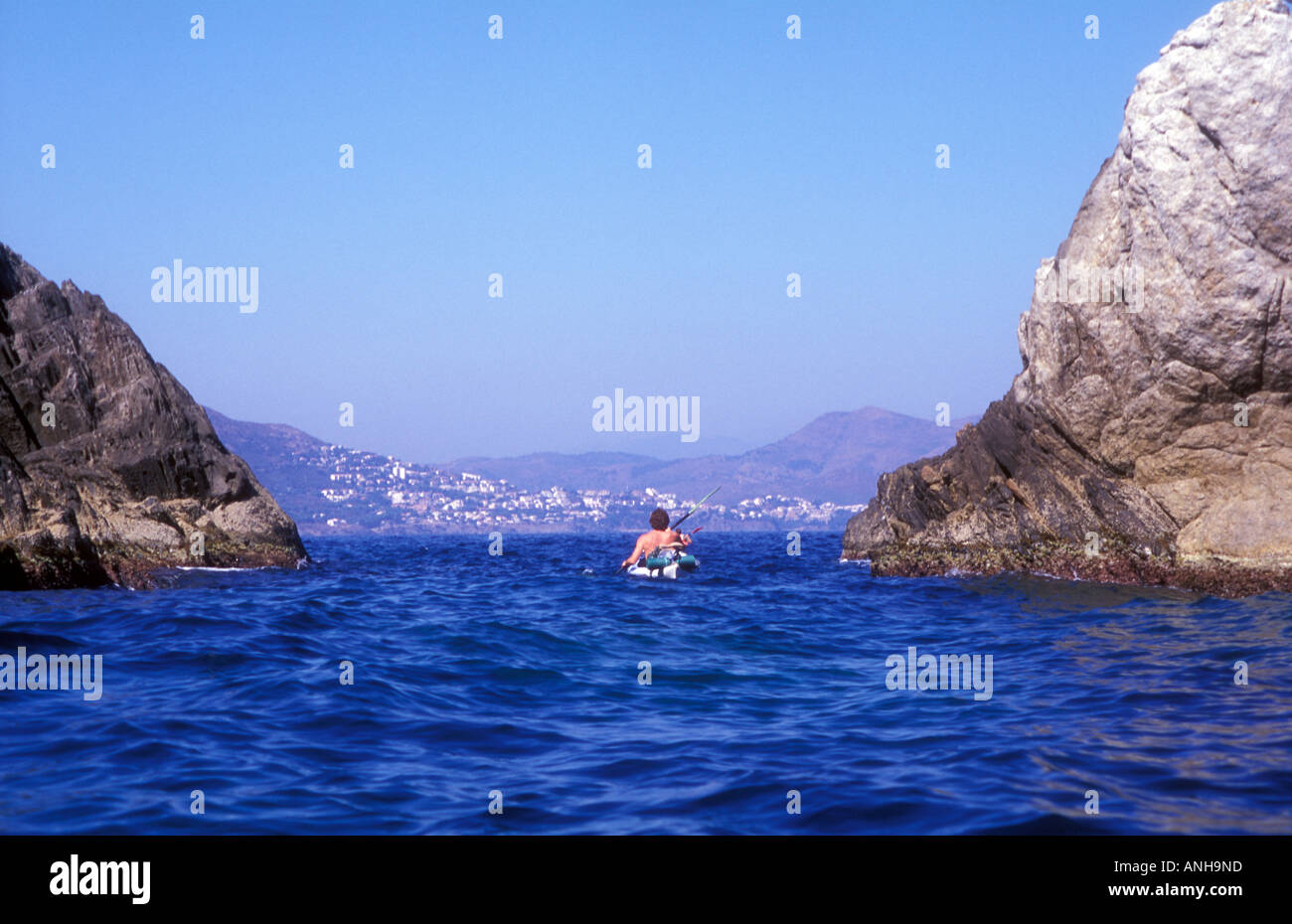 Kayaking in Spain Stock Photo - Alamy