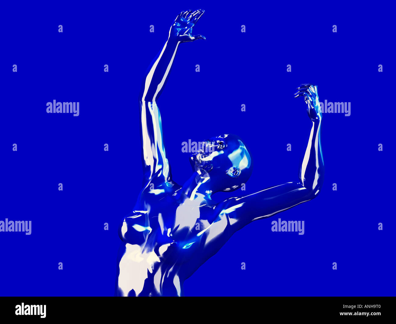 Glass Model Reaching for the Sky Stock Photo - Alamy