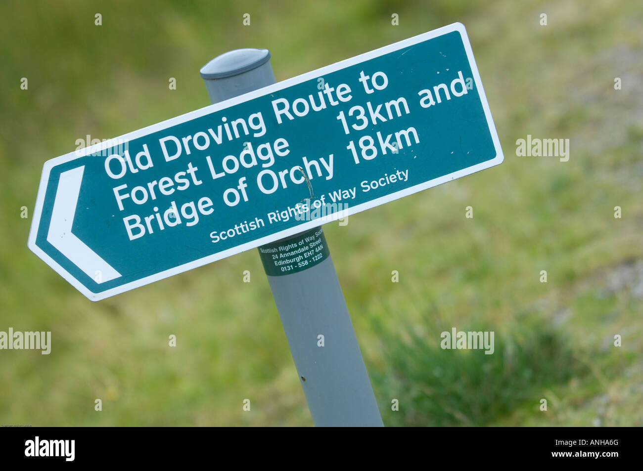 Old droving route signpost on Rannoch Moor Scotland UK Stock Photo - Alamy