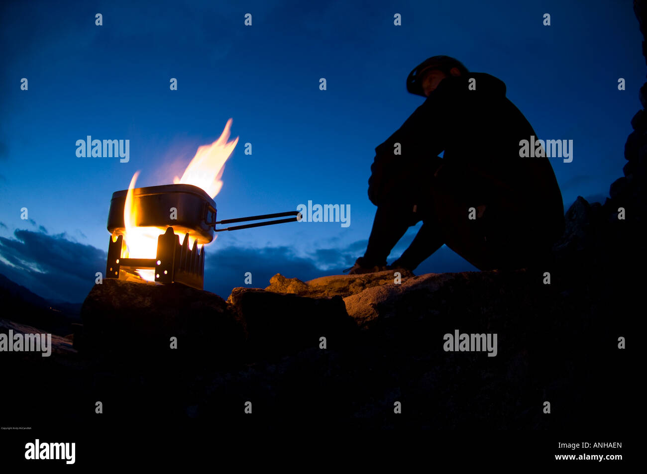 Outdoor camp cooking on a hexamine British Army stove Stock Photo - Alamy