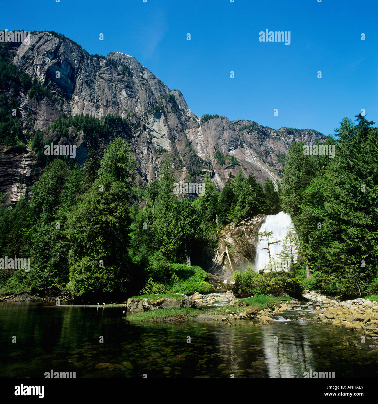 Princess Louisa and Chatterbox Falls, British Columbia, Canada Stock ...