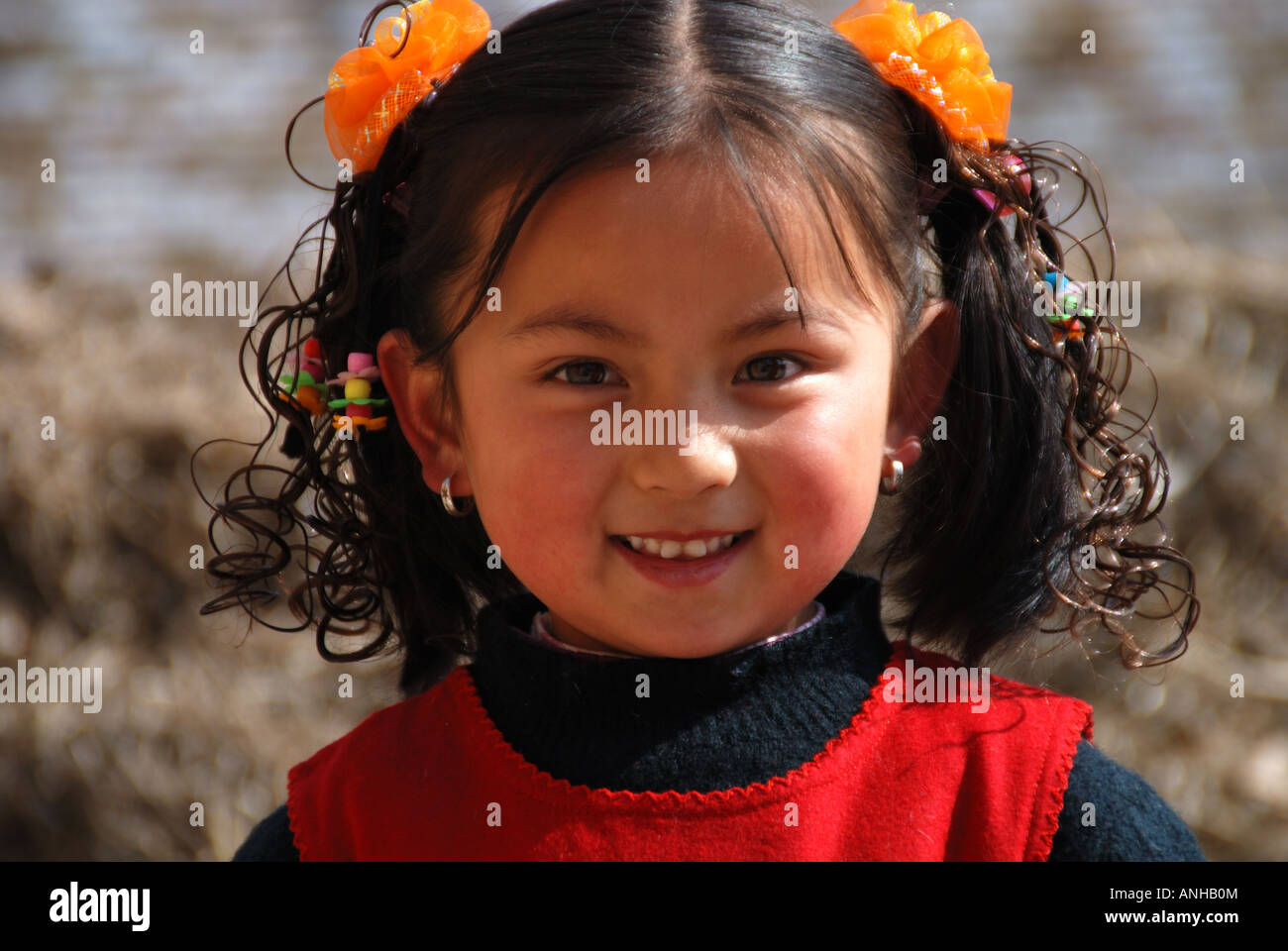Girl child with pigtails china hi-res stock photography and images - Alamy