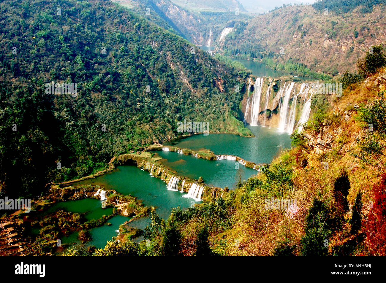 waterfall in Yunnan china Stock Photo: 15530237 - Alamy