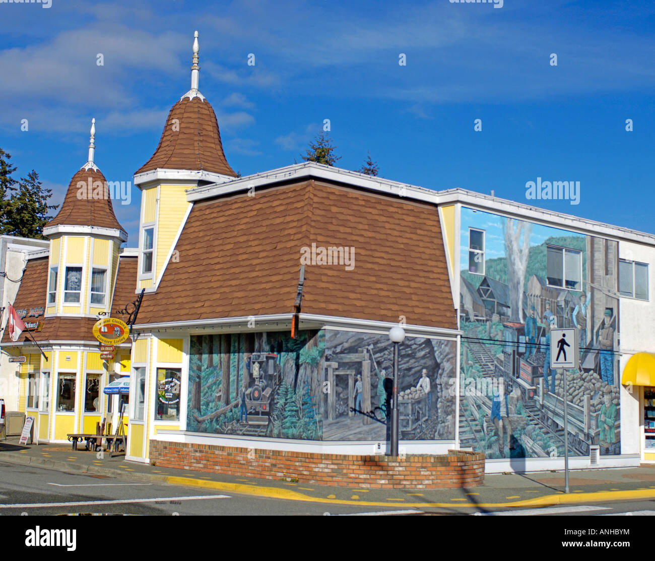 Chemainus Town Outdoor Wall Murals British Columbia Canada Stock Photo ...