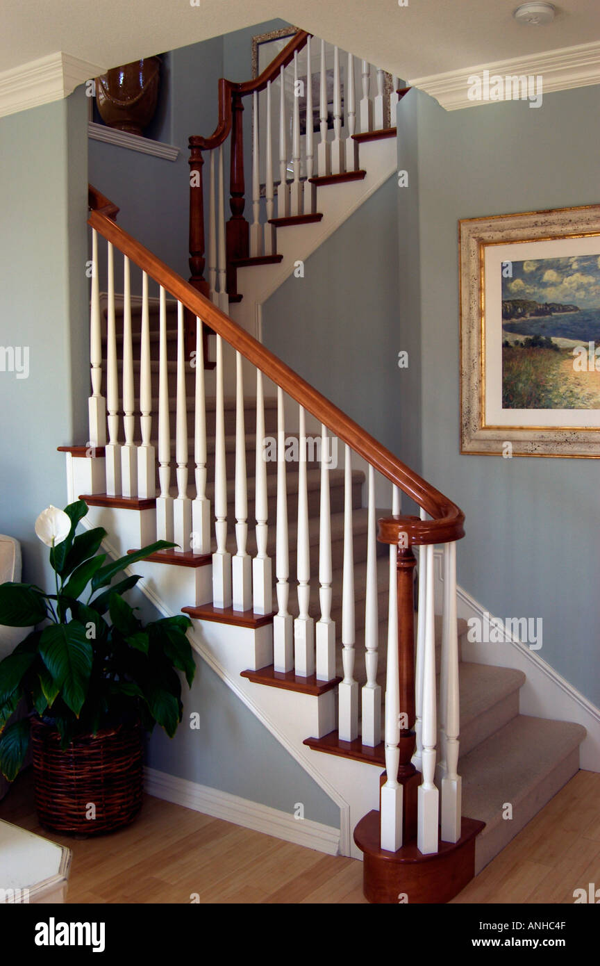 home staircase interior Stock Photo - Alamy