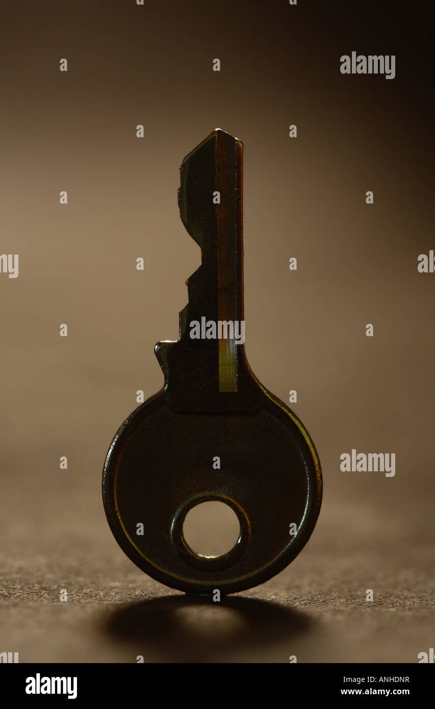 key silhouette serrated edge profile lock Stock Photo - Alamy