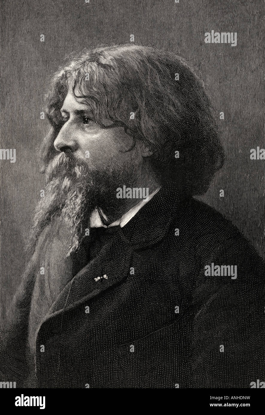 Alphonse daudet french novelist 19th century portrait writer author hi ...