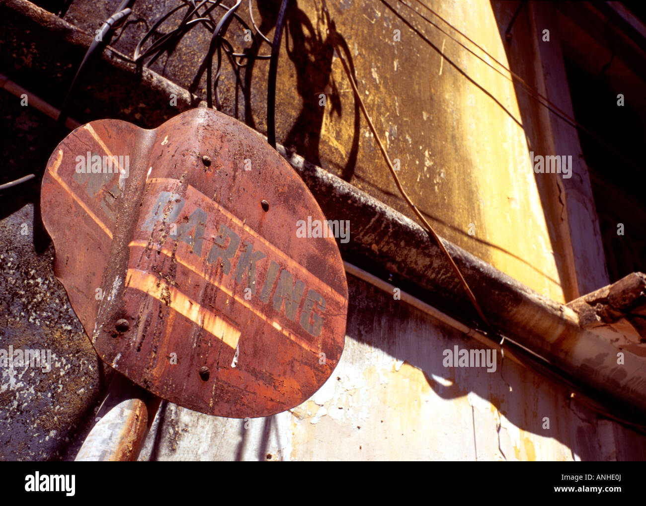 rusty old no entry sign, India Stock Photo - Alamy