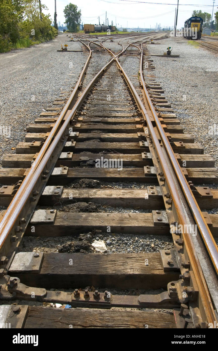 railroad tracks lead to infinity Stock Photo - Alamy