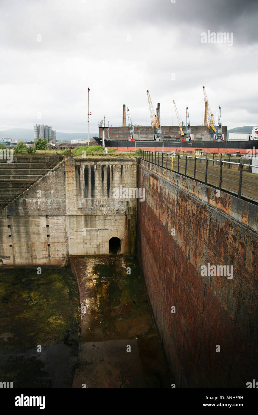 Belfast docks at the Harbour on the Lagan East Belfast Co Armagh ...