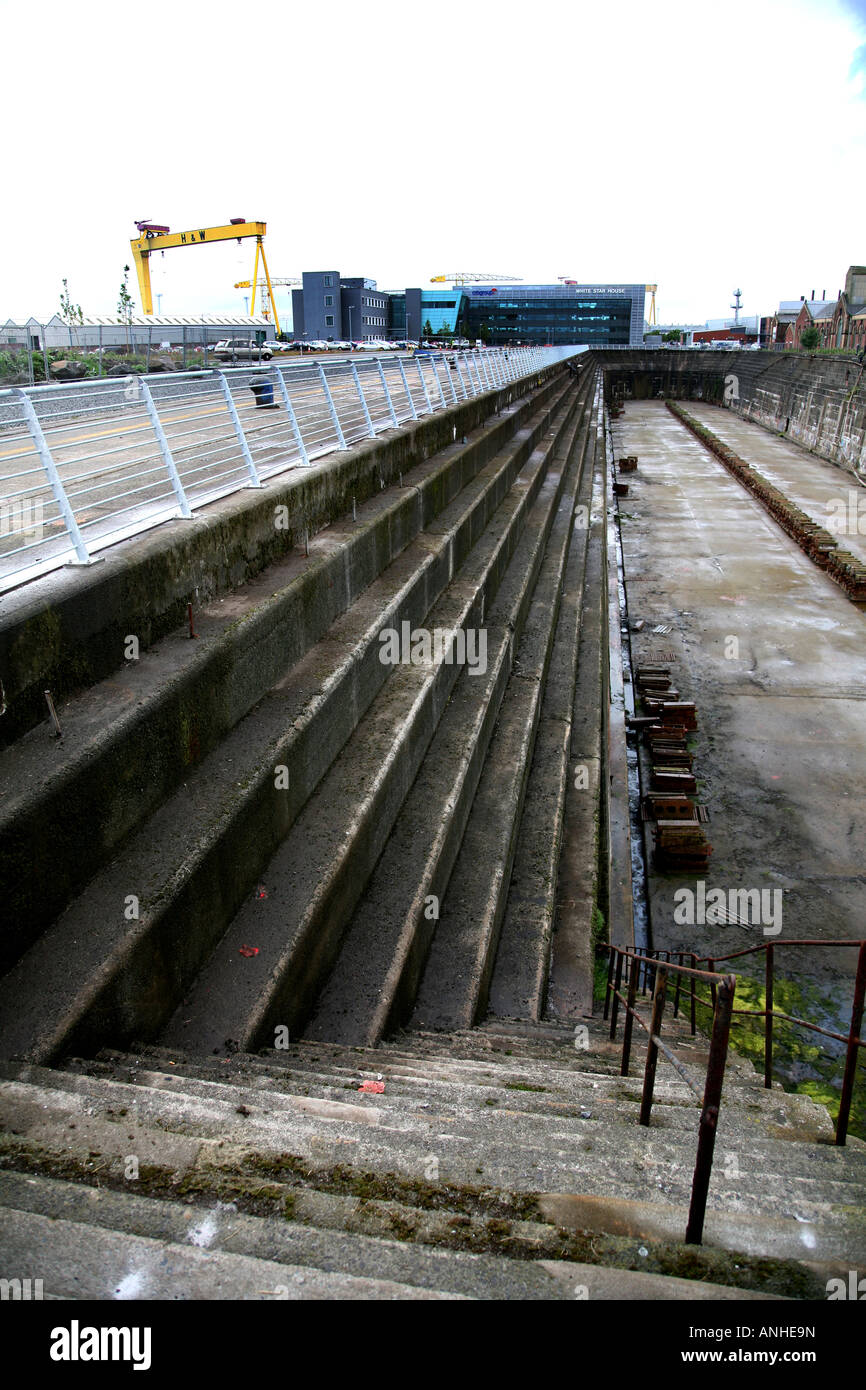 Harland and Wolff Shipyard at Belfast Dock on queens island in the ...