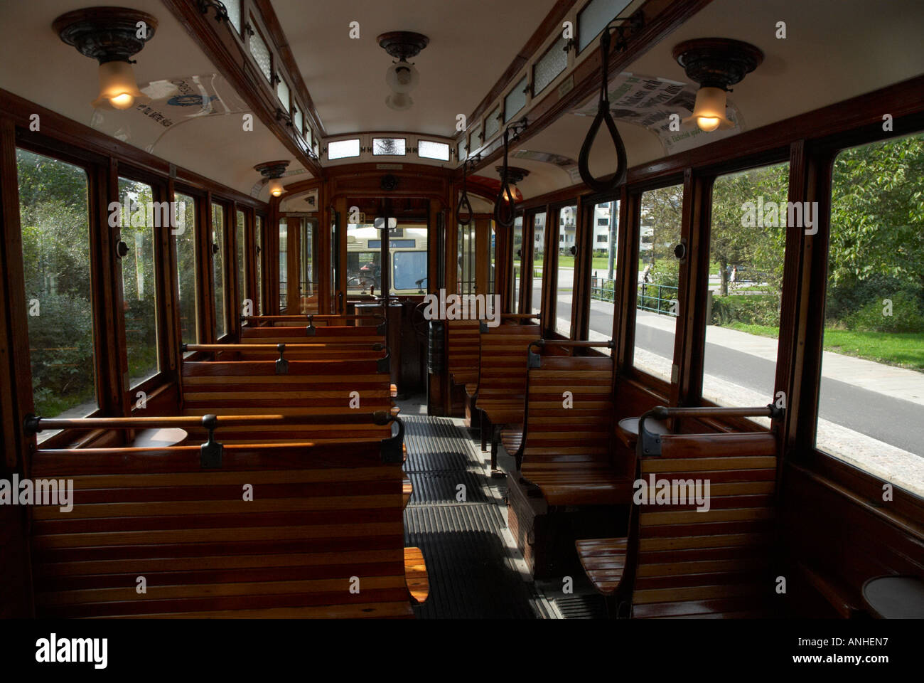 Interior in streetcar MSS nbr 20 from 1907 Stock Photo - Alamy